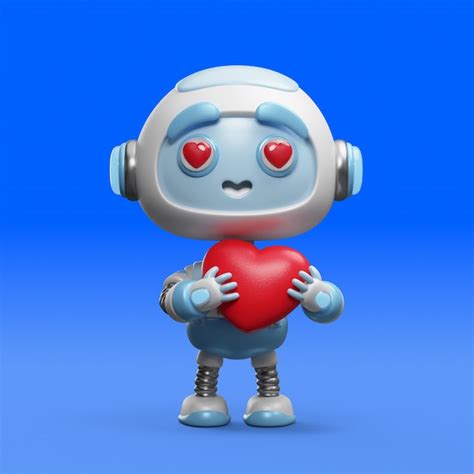 Premium Psd 3d Rendering Of Cute Robot Icon
