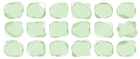 Premium Vector Green Organic Blob Shape With Irregular Form Abstract Linear Vector
