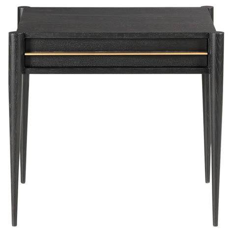 Woodbridge Vinings Mid Century Modern Sable Black Oak Rectangular Side