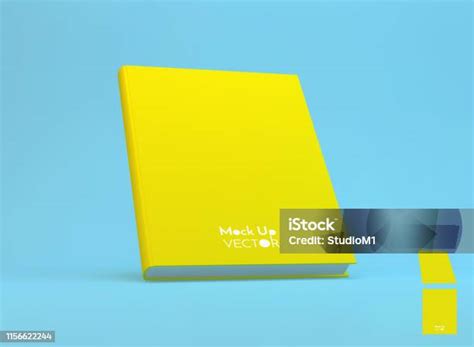 현실적인 책 모형 커버 디자인 템플릿 투시 뷰 3d 벡터 그림입니다 인공적인에 대한 스톡 벡터 아트 및 기타 이미지 인공적인 책 노랑 Istock