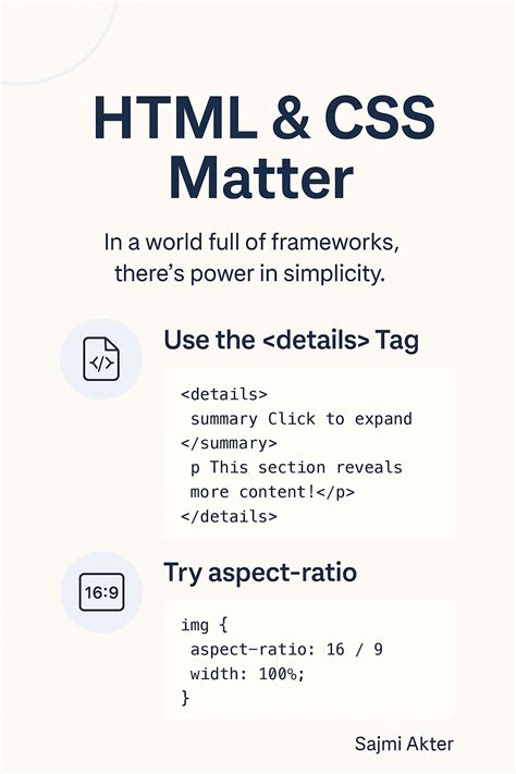 Html Css Webdevelopment Frontendtips Cleancode Responsivedesign