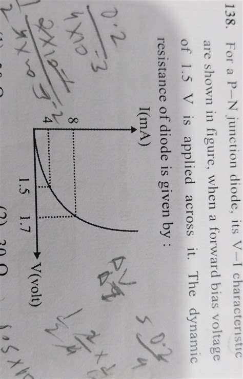 For A Mathrm { P } Mathrm { N } Junction Diode Its Mathrm { V }