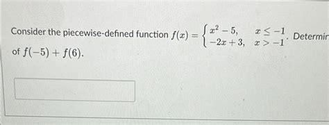 solved consider the piecewise defined function