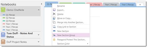 Grouping Your OneNote Sections Into Section Groups One Minute Office Magic