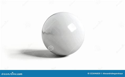 White Spherical Object On A White Background Stock Illustration