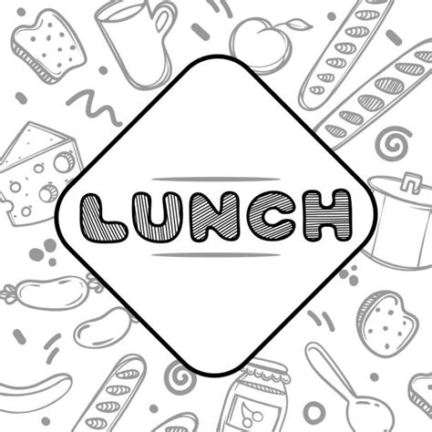Royalty Free Lunch Break Signs Silhouettes Clip Art Vector Images