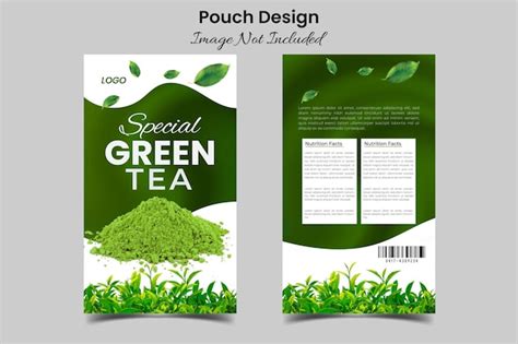 Premium Vector Creative Modern Green Tea Pouch Design Template