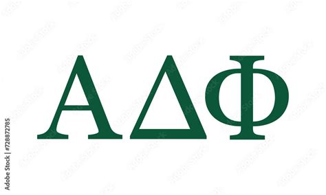 Alpha Delta Phi Greek Letter ΑΔΦ Greek Letters ΑΔΦ Stock Vector