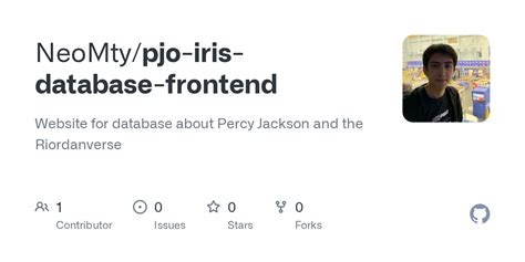 Github Neomty Pjo Iris Database Frontend Website For Database About