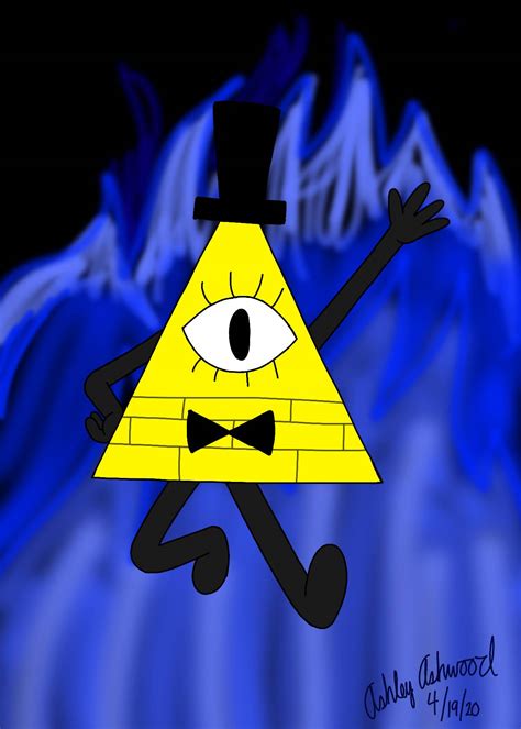 Bill Cipher In Fire By Gingerrosearchieves On Deviantart
