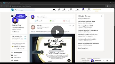 🚀 Linkedin Clone Projesi Bootstrap Pratiği Tunahan Yaşar