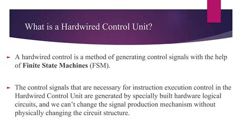 Hardwired Control Unit Ppt PDF Programming Languages Computing