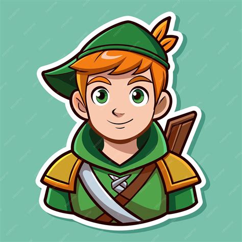 Premium Vector Robin Hood Sticker Vector