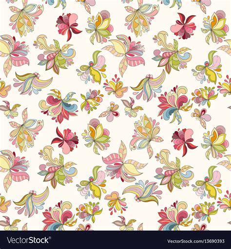 Seamless Flower Pattern Royalty Free Vector Image