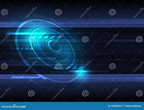 Vector Blue Future Abstract Technology Background Digital Data
