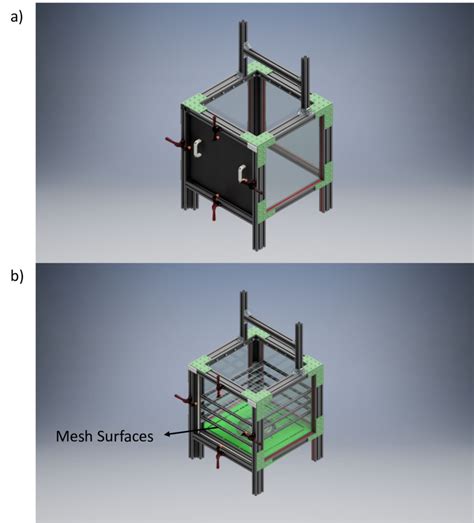 Frame Of The Spray Chamber A With The Plexiglass Door And B With