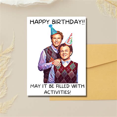 Step Bros Birthday Card Funny Birthday Card Comedy T For Etsy