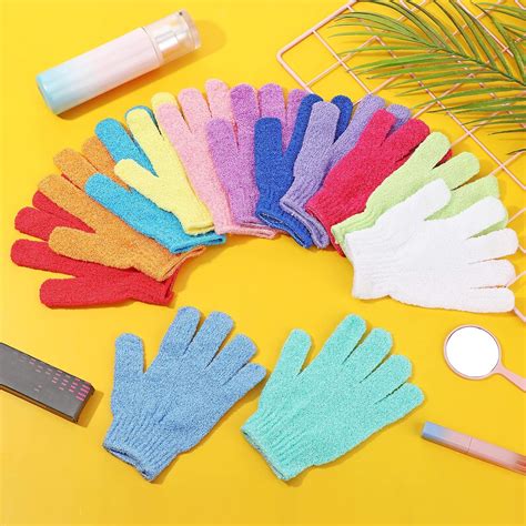Buy 50 Pcs Exfoliating Gloves For Body Double Sided Exfoliating Bath