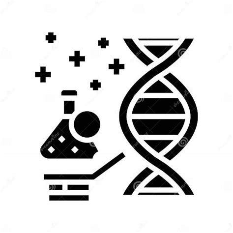 Genetic Testing Cancer Treatment Glyph Icon Vector Illustration Stock