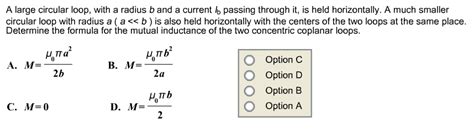 solved a large circular loop with a radius b and a current