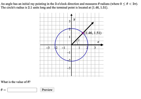 solved an angle has an initial ray pointing in the 3