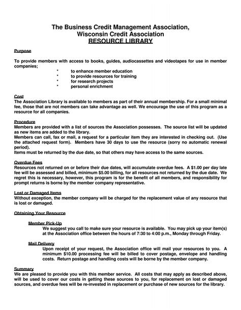 Library Resource Request Form And Rules Wisconsin Credit