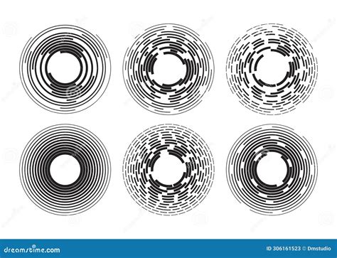 Vector Abstract Radial Background Of Concentric Ripple Circles Stock Illustration Illustration