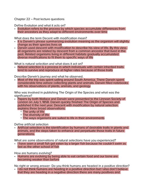 chapter 22 post lecture questions chapter 22 post lecture