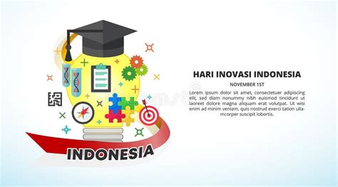 Hari Inovasi Indonesia Or Indonesian Innovation Day Background With