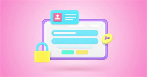 Personal Data Security Web Access Password Protection Internet Browser Lock 3d Icon Animation