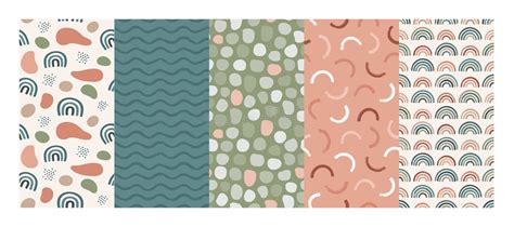 Geometric Shapes Abstract Background Collection Vector Colorful Illustration Set Stock Vector