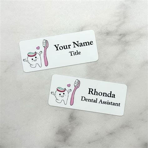 Dental Assistant Name Tags Metal Name Tags Dental Jokes Magnetic Name Tags