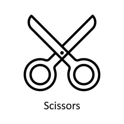 Scissors Vector Outline Icon Design Illustration User Interface Symbol On White Background Eps