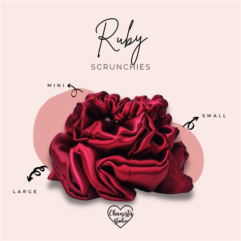 Classic Scrunchie Ruby ยางรัดผม รุ่นคลาสสิค สีทับทิม Shopee Thailand
