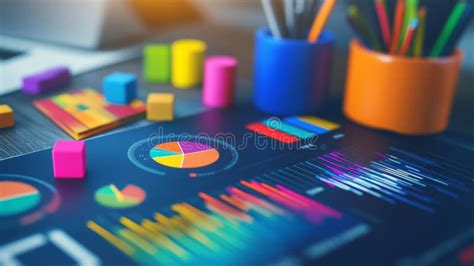 colorful visuals of an seo graph illustrating successful marketing