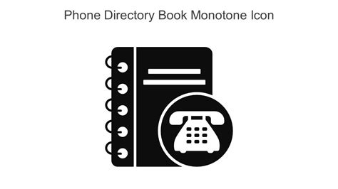 Phone Directory Book Monotone Icon In Powerpoint Pptx Png And Editable