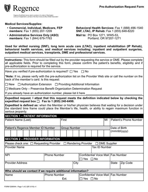 Regence Blue Cross Authorization Request Pdf Form Formspal