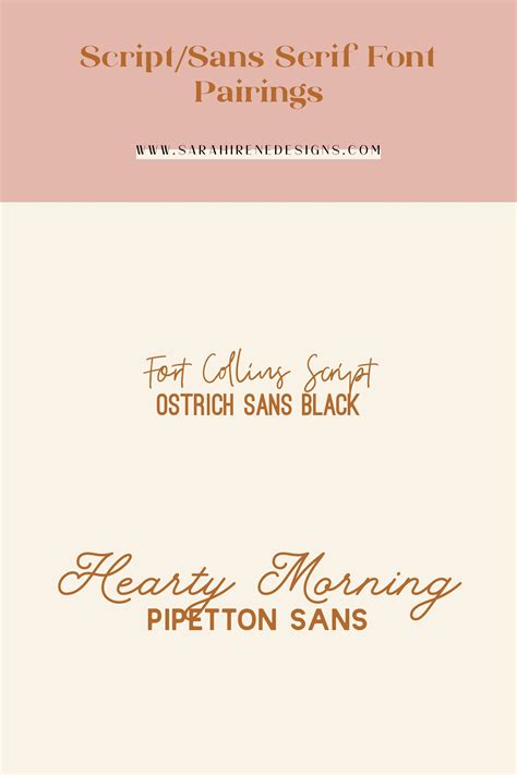 Free Script And Sans Serif Font Pairings Font Pairing Create Font Brand Fonts