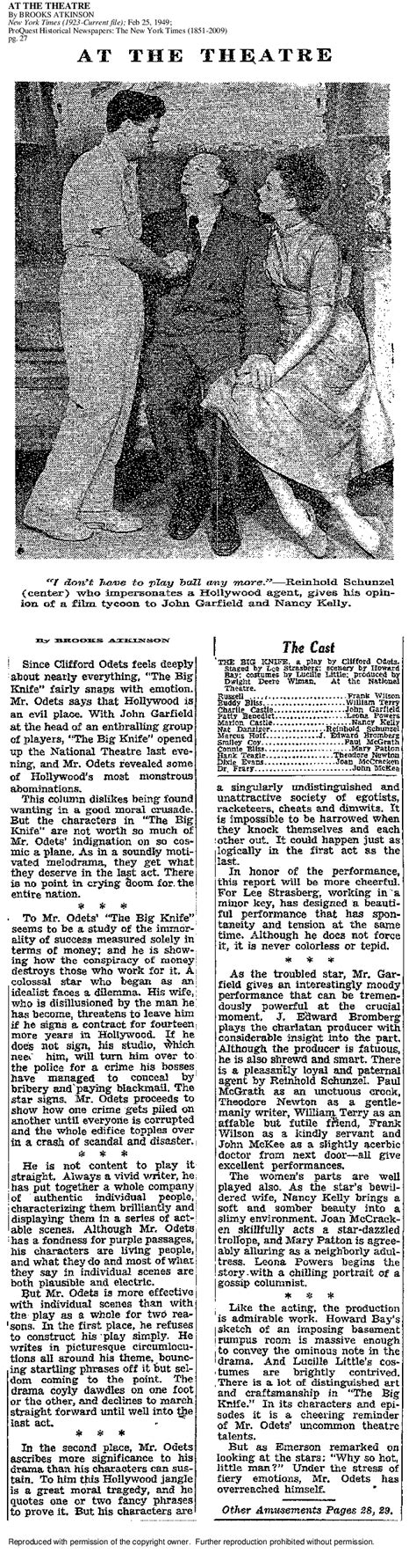 Original Review The Big Knife Documentcloud