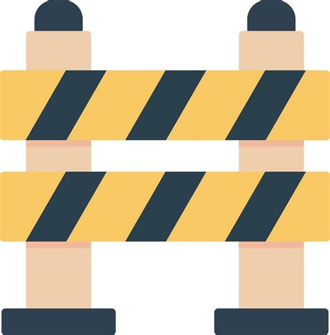 Road Block Flat Icon Vector Art At Vecteezy