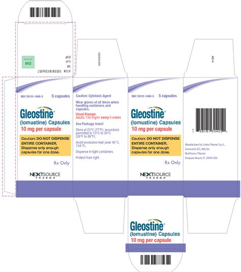 Dailymed Gleostine Lomustine Capsule Gelatin Coated