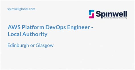 Aws Platform Devops Engineer Local Authority In Hybrid Working Spinwell Global Amrita Thakur