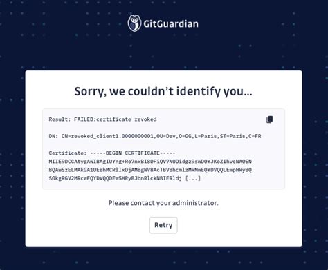 Certificate Based Authentication Gitguardian Documentation