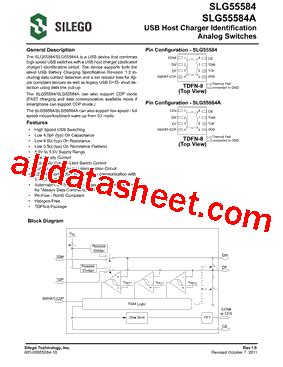 SLG55584 Datasheet PDF Dialog Semiconductor SLG55584 Datasheet PDF Dialog Semiconductor
