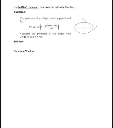 Solved Use MATLAB Commands To Answer The Following Chegg