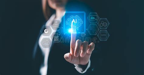 Artificial Intelligence Ecosystem Concept Showing Digital Brain