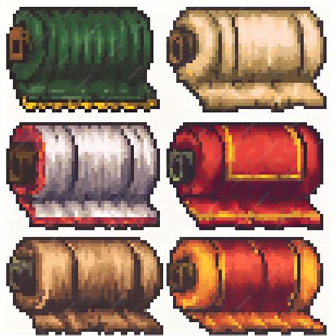 A Set Of Different Types Of Objects Including The Top One That Has A Green And Gold Color