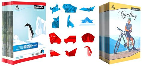 Classmate Origami Notebooks Unruled 168 Pages 240 Mm X 180 Mm Pack Of 12 Long Notebook