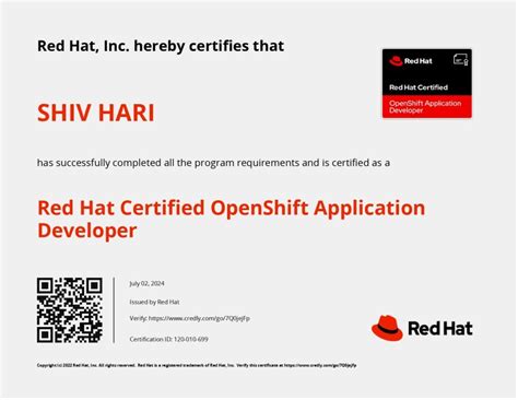 Passed The Red Hat Openshift Application Developer Exam Shiv Hari