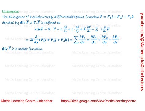 advanced mathematics vector calculus divergence and curl lecture 3 pdf